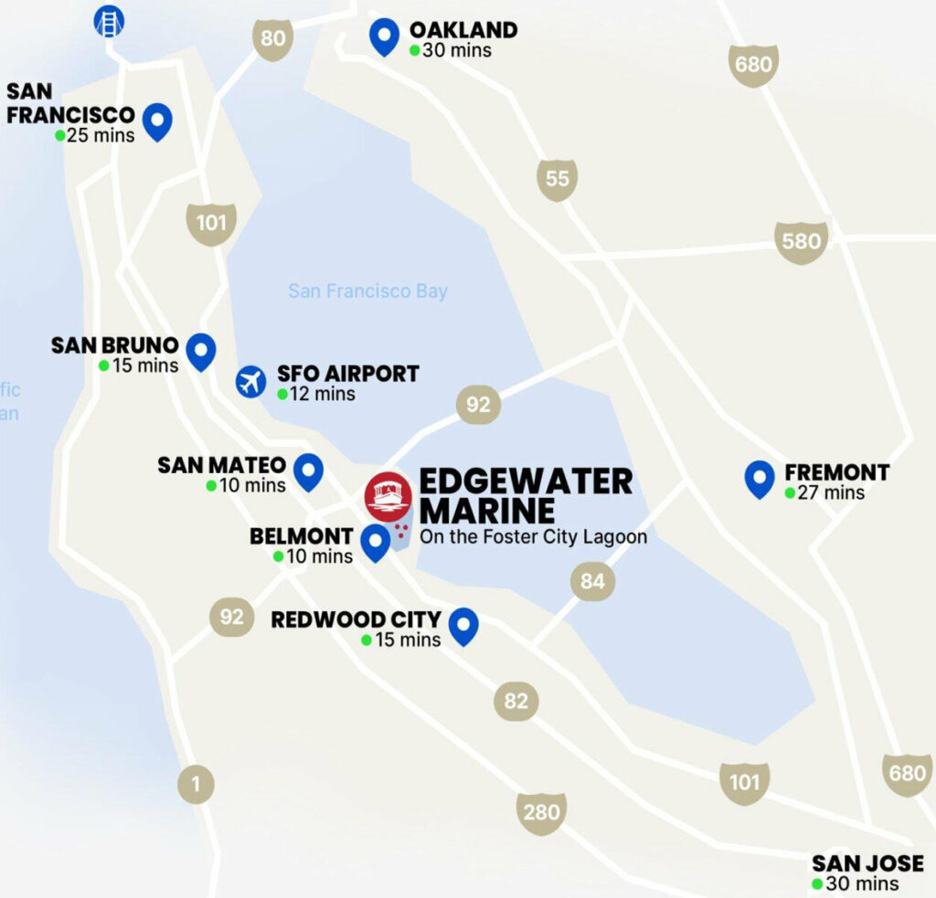 Duffy Boat Sales - Edgewater Marine - Foster City Lagoon